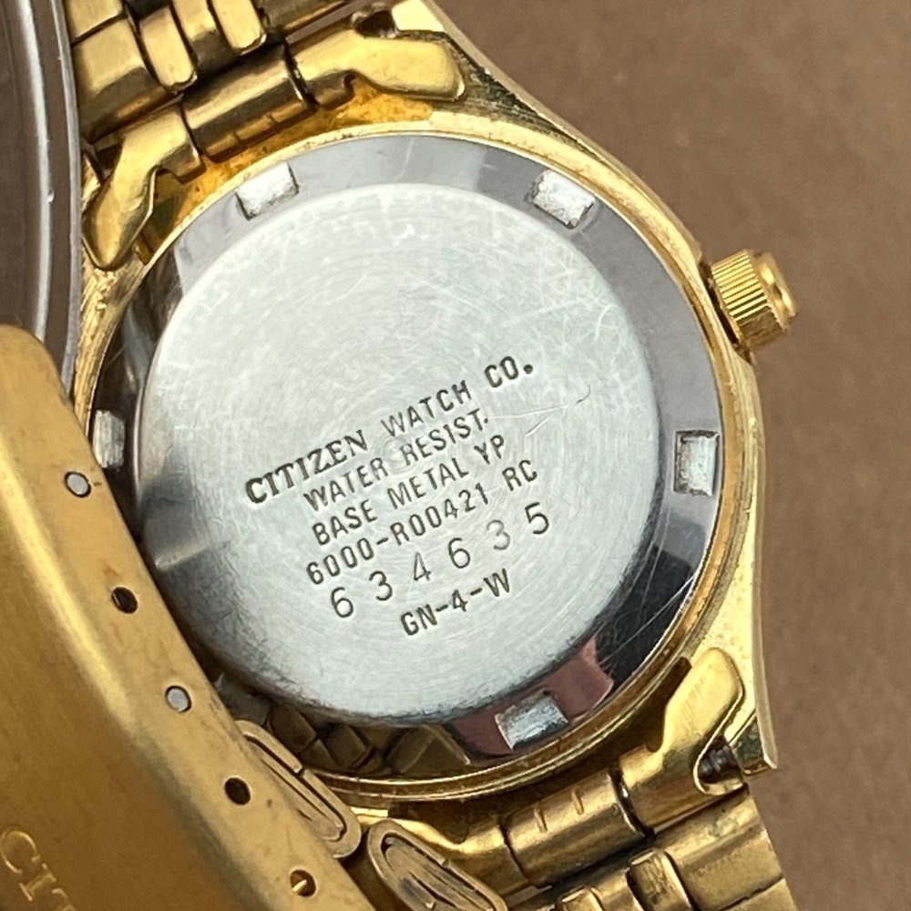 Vintage Citizen Base Metal Case Stainless Steel Yello… - Gem